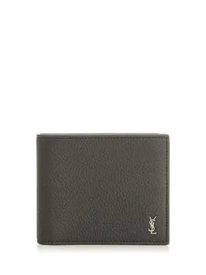 Saint Laurent Tiny Cassandre Wallet - Gray