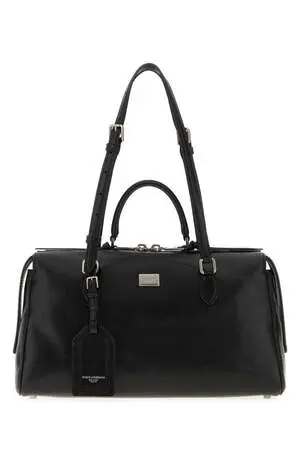 Dolce & Gabbana Leather Vittoria Handbag - Black