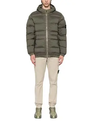 Stone Island Padded Down Jacket With Hood