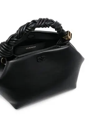 GANNI Handbag Bou' With Butterfly Logo And Black Leather Woven Handle For - Multicolor