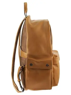 Brunello Cucinelli Grained Leather Backpack With Patch Pockets