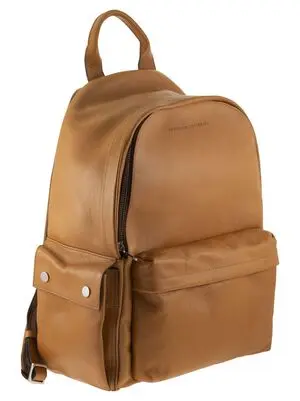 Brunello Cucinelli Grained Leather Backpack With Patch Pockets