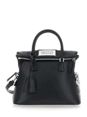 MAISON MARGIELA Maison Margiela Women Handbag With Applied Logo Patch And Keys On The Side In Black Leather For Women Multicolor