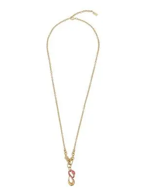 Chloé Gold-colored Necklace With Chain Design And Front Pendant In Brass For - Multicolor