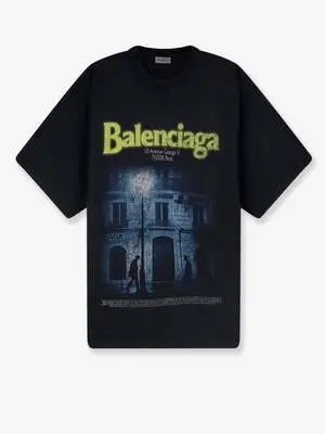 Balenciaga Cotton T-shirt With Front Logo Print - Multicolor