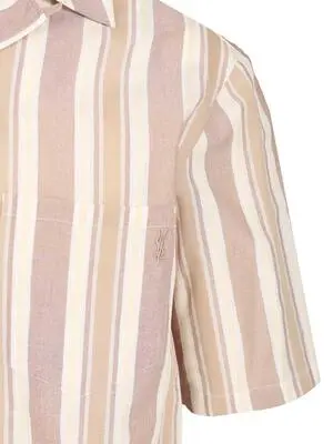 Saint Laurent Striped Cotton Shirt - Multicolor