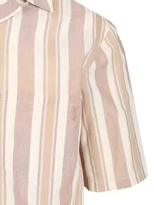 Saint Laurent Striped Cotton Shirt - Multicolor