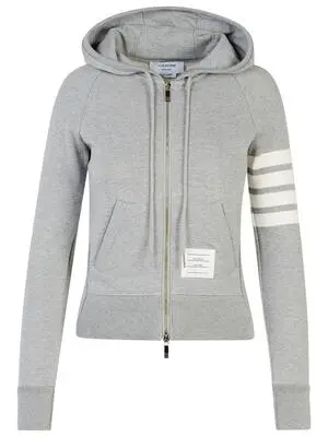 Thom Browne 4-bar' Grey Cotton Sweater - Gray