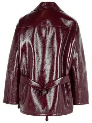 COURREGES Vinyl' Burgundy Cotton Blend Jacket