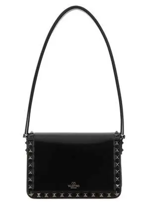 Valentino Garavani Leather Rockstud23 Shoulder Bag - Black