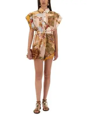 Zimmermann Short Overalls With Ascension Lapels