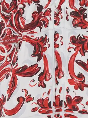 Dolce & Gabbana Majolica Print Tech Fabric Swim Shorts - Multicolor