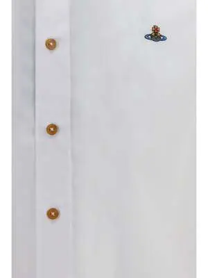 VIVIENNE WESTWOOD Orb Embroidered Cotton Shirt
