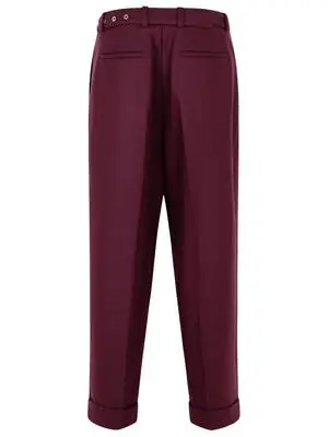 JIL SANDER Wine Wool Pants