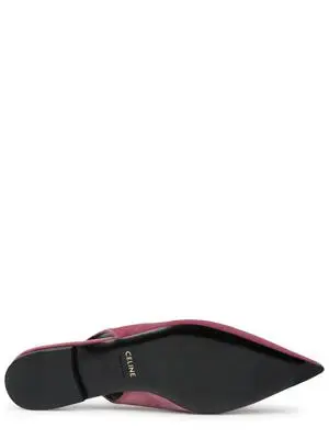 Celine Alma Triomphe Velvet Flat Slingback 05