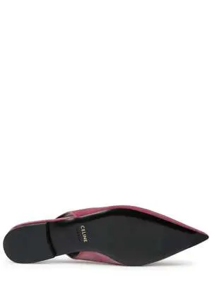Celine Alma Triomphe Velvet Flat Slingback
