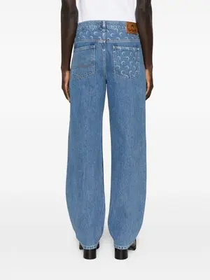 MARINE SERRE Straight Leg Denim Jeans