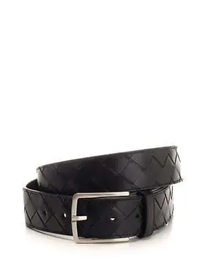 Bottega Veneta Classic Intreccio Belt - Black