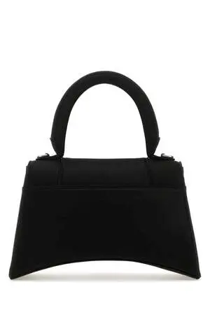 Balenciaga Satin Hourglass Handbag - Black