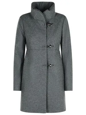 FAY Graphite Wool Blend Coat - Gray