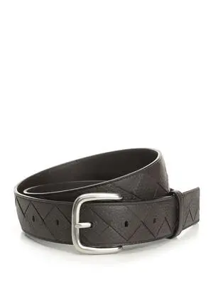 Bottega Veneta Taurillon Braided Belt - Brown