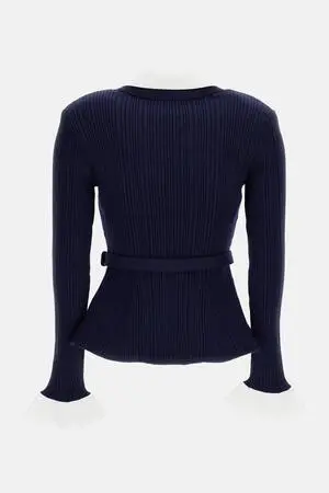 SELF-PORTRAIT Ribbed Knit Cardigan - Multicolor
