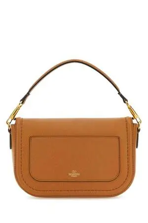 Valentino Garavani Leather Alltime Shoulder Bag - Brown