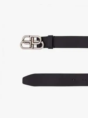 Balenciaga Bb Large Leather Belt
