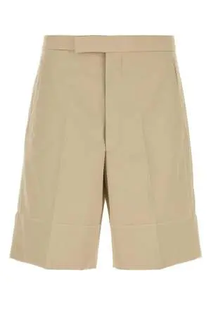 Prada Sand Cotton Bermuda Shorts - Brown