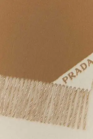 Prada Camel Cashmere Scarf