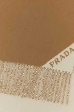 Prada Camel Cashmere Scarf