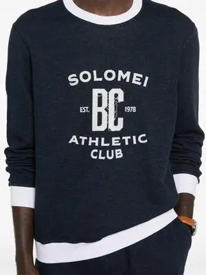 Brunello Cucinelli Logo Cotton Sweatshirt - Multicolor