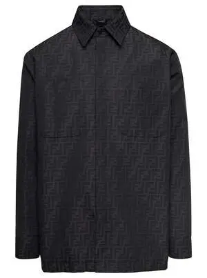 Fendi Overshirt Zucca Jacquard - Gray