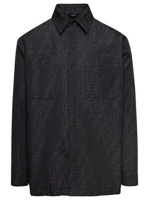 Fendi Overshirt Zucca Jacquard - Gray