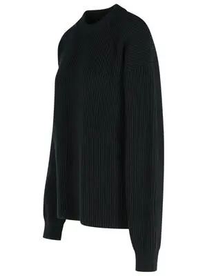 JIL SANDER Wool Crew Neck Sweater - Black