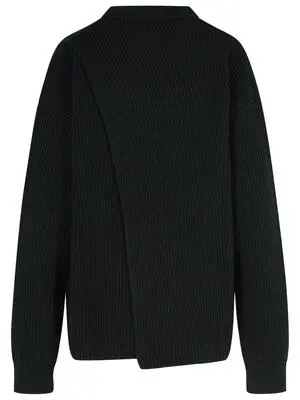 JIL SANDER Wool Crew Neck Sweater - Black