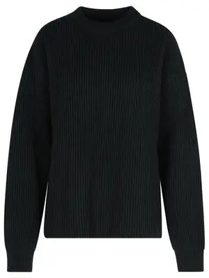 JIL SANDER Wool Crew Neck Sweater - Black