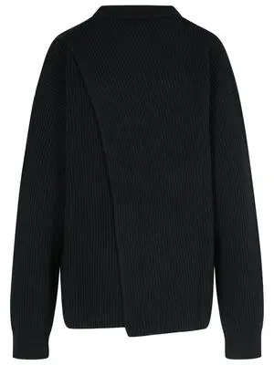 JIL SANDER Wool Crew Neck Sweater - Black