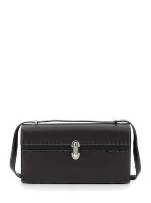 Savette Shoulder Bag 'simmetry' With Top Strap And Turn Lock Closure In Brown Leather For - Multicolor