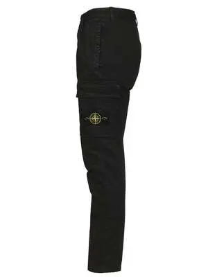 Stone Island Cargo Trousers In Broken Cotton Twill