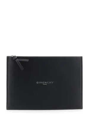 Givenchy Antigona' Black Clutch With Logo Lettering On The Front In Leather For - Multicolor