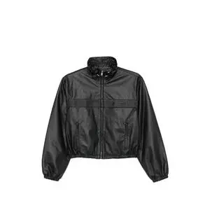 Alexander Wang Leather High Neck Jacket - Black