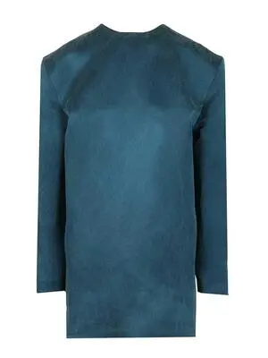 Saint Laurent Stonewashed Silk Satin Boxy Dress