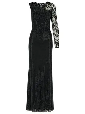 SELF-PORTRAIT Rhinestone' Polyester Dress - Black