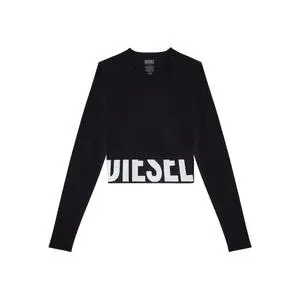 DIESEL® Long Sleeve Crop Top - Black