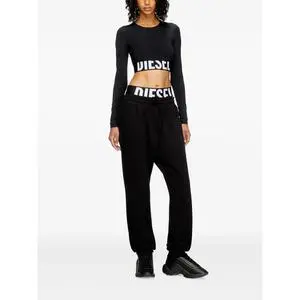 DIESEL® Long Sleeve Crop Top - Black