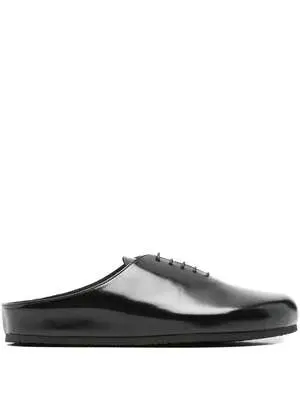 Jacquemus Patent Leather Derby Mules - Black