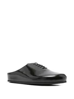 Jacquemus Patent Leather Derby Mules - Black