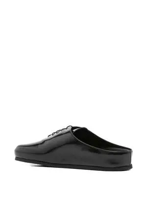 Jacquemus Patent Leather Derby Mules - Black