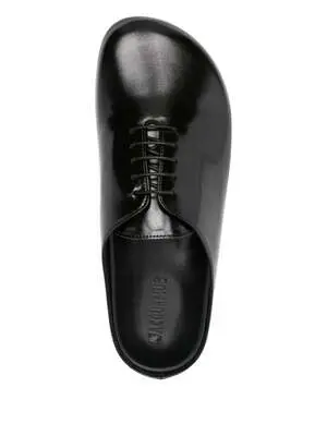 Jacquemus Patent Leather Derby Mules - Black